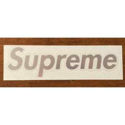 Supreme Silver Box Logo Die Cut Sticker | eBay