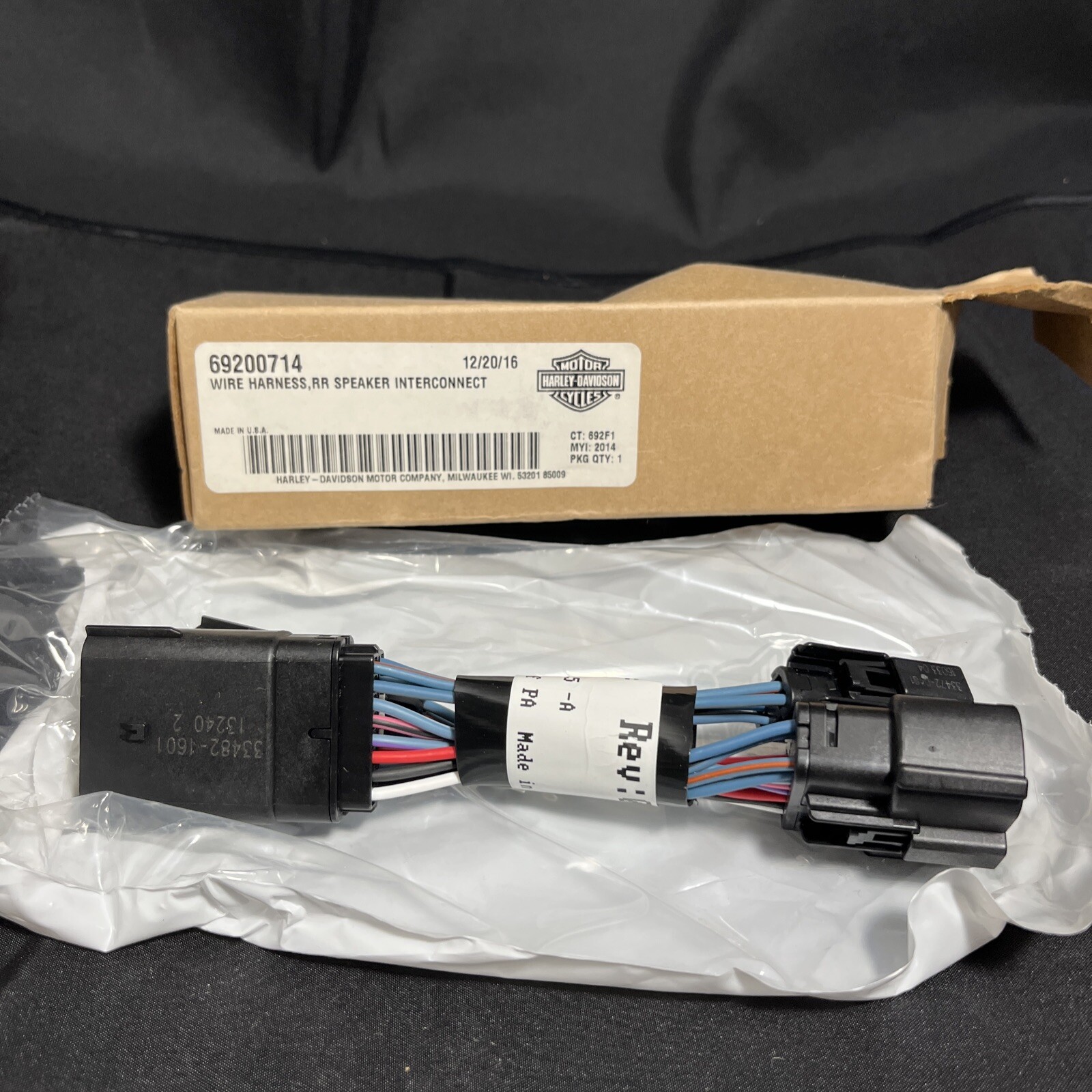Harley Davidson OEM Rear Speaker Interconnect Wire Harness 69200714 TA ...