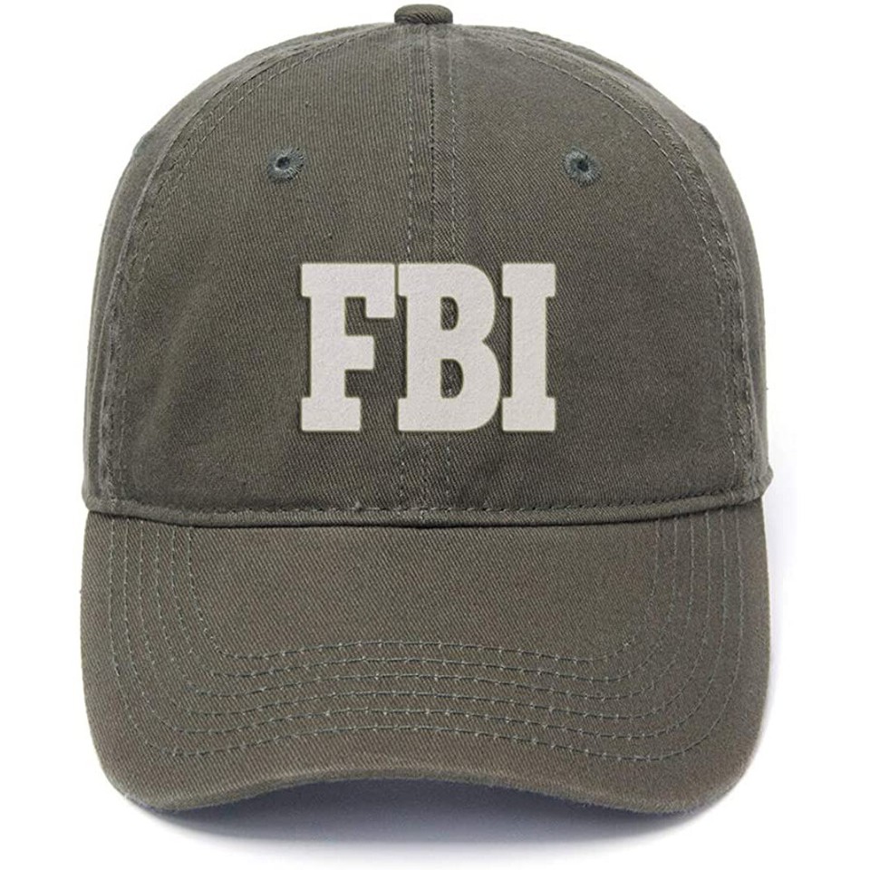 Baseball Cap Unisex Hip Hop Flock Printing for FBI Federal Agent Cotton ...
