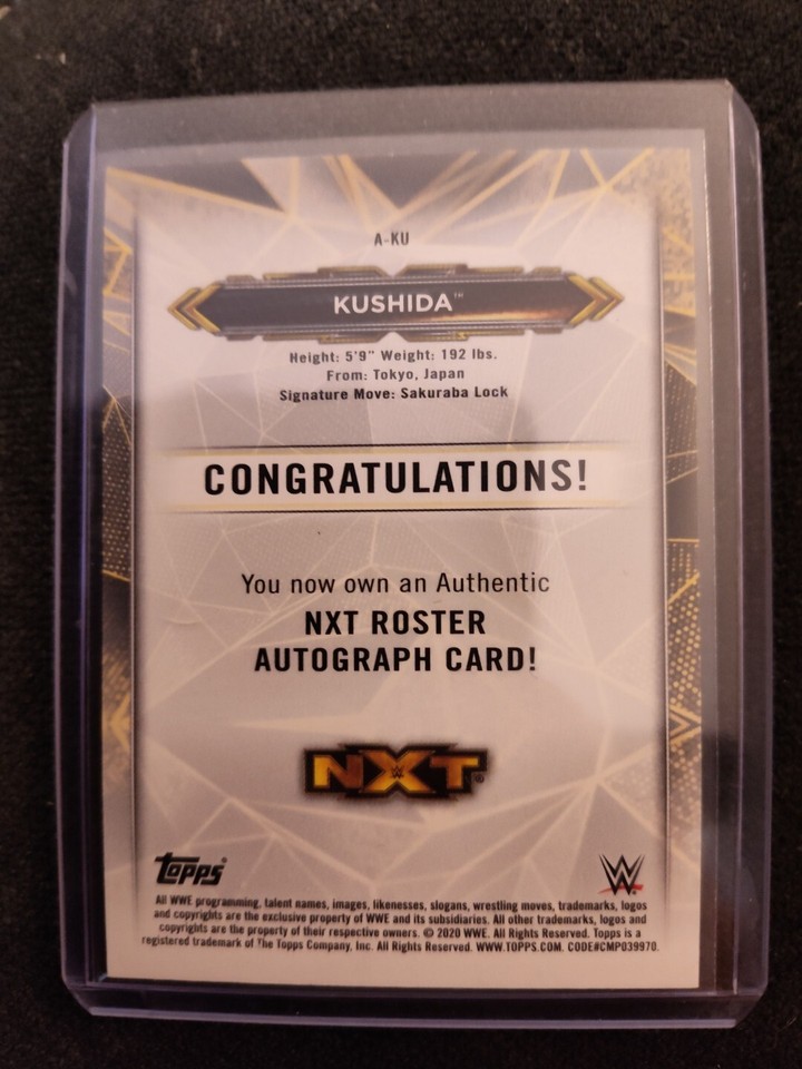 2020 Topps WWE NXT Kushida Autograph,A-KU,20/50 | eBay
