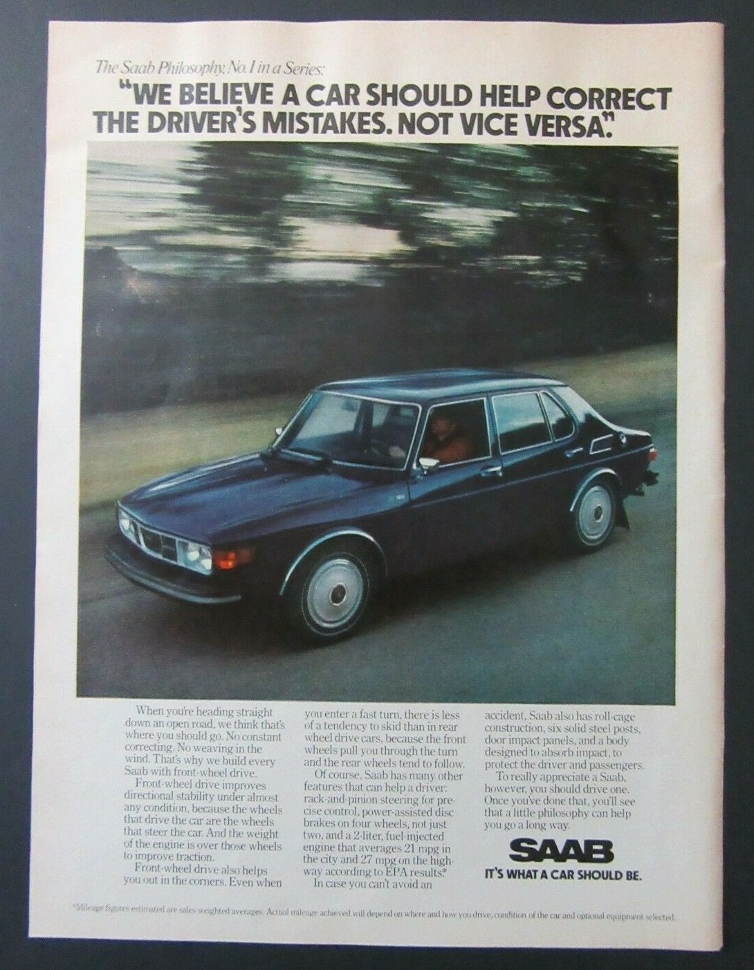 1975 SAAB Magazine Ad - It's What A Car Should Be | eBay