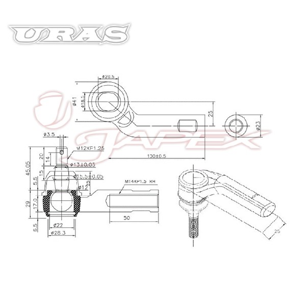 URAS Heavy Duty Tie Rod Ends For CHASER JZX81/JZX90/JZX100 L&R Set | eBay