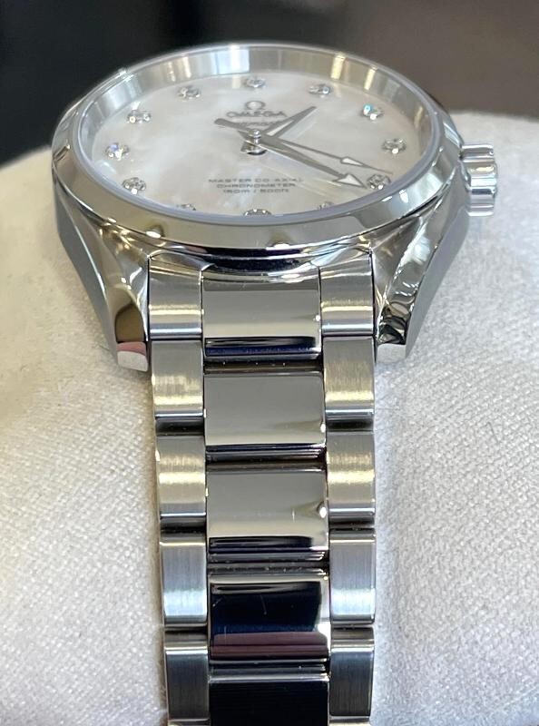OMEGA Seamaster Aqua Terra 150M Pearl/Diamond Dial 38.5mm | eBay