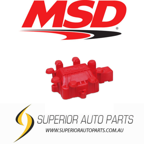 MSD Wire Retainer/Coil Cover Extreme Output Red Pro-Billet Distributor ...