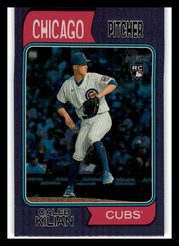Caleb Killian RC 2023 Topps Heritage Chrome Purple Hot Box Refractor ...