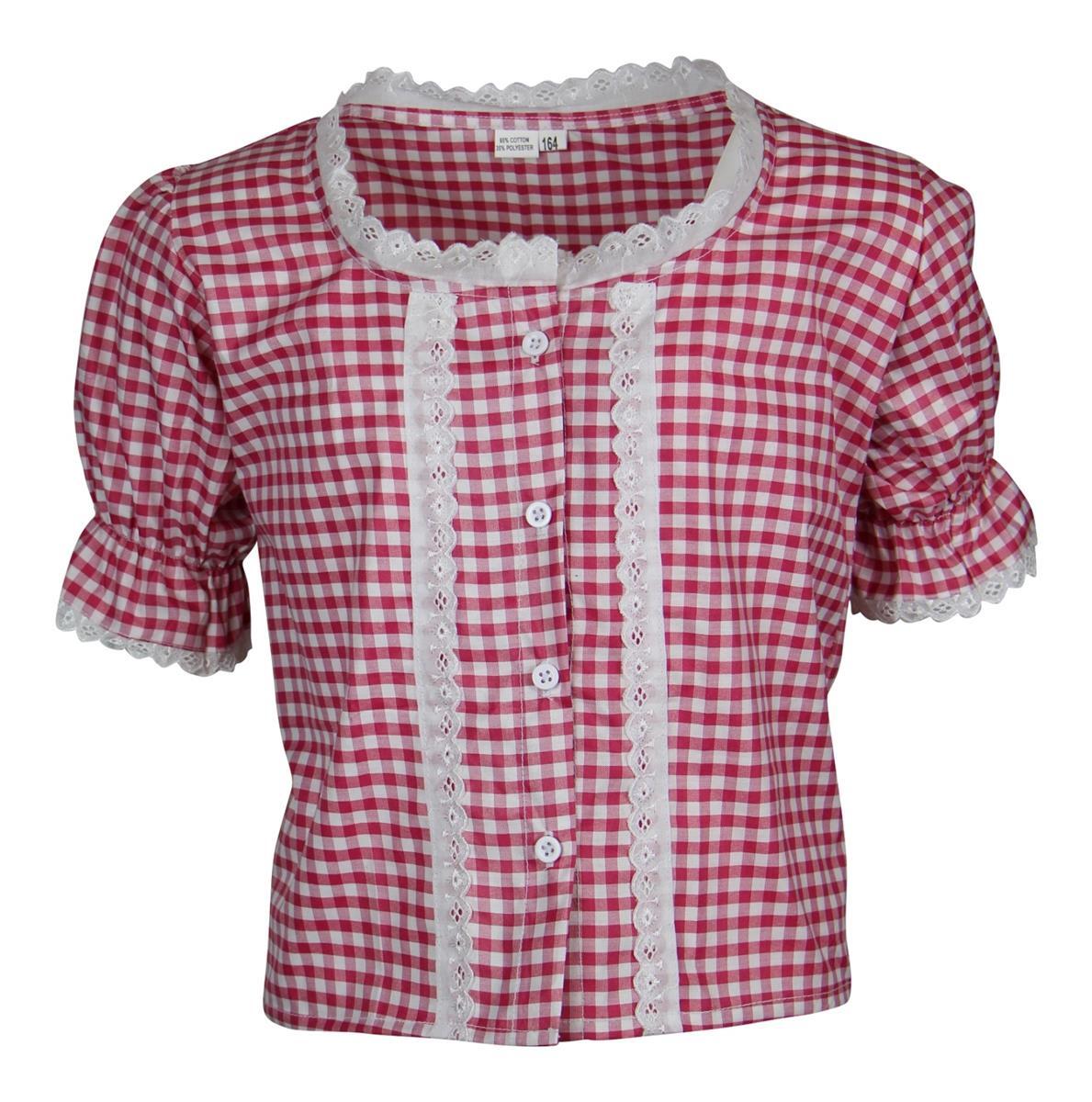 Trachten Bluse Kinder Kinderbluse Leonie kariert MS-Trachten | eBay.de