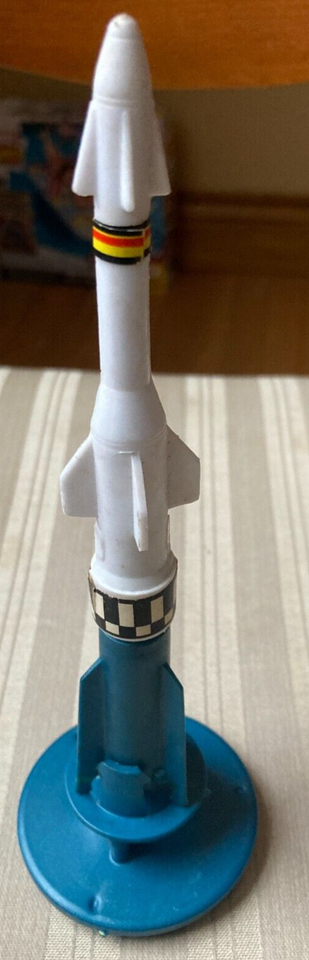 Vintage Marx Cape Kennedy Blue Rocket Launcher Base with Rocket ...