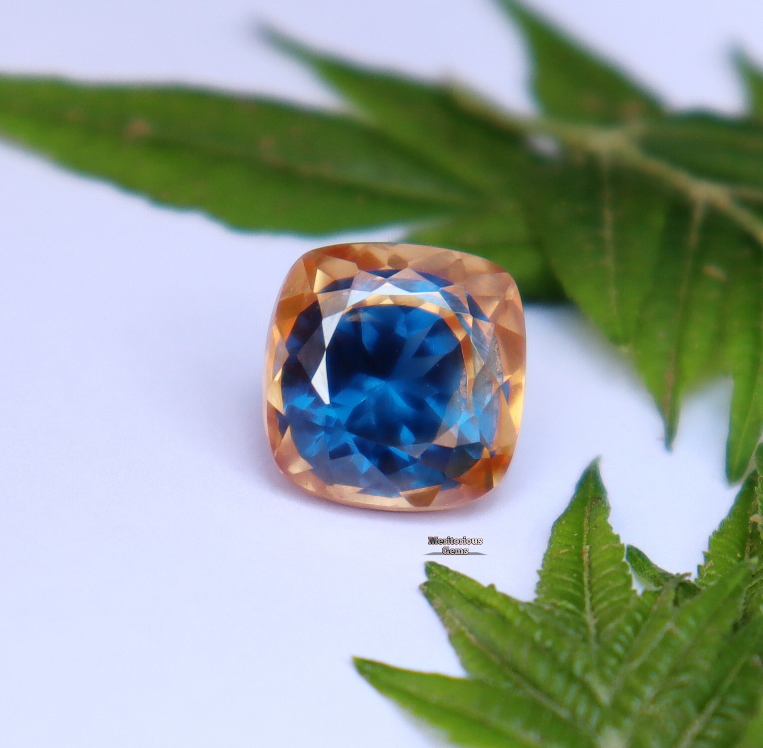 13 CT NATURAL BI COLOR PITAMBARI SAPPHIRE Cushion CUT CERTIFIED LOOSE ...