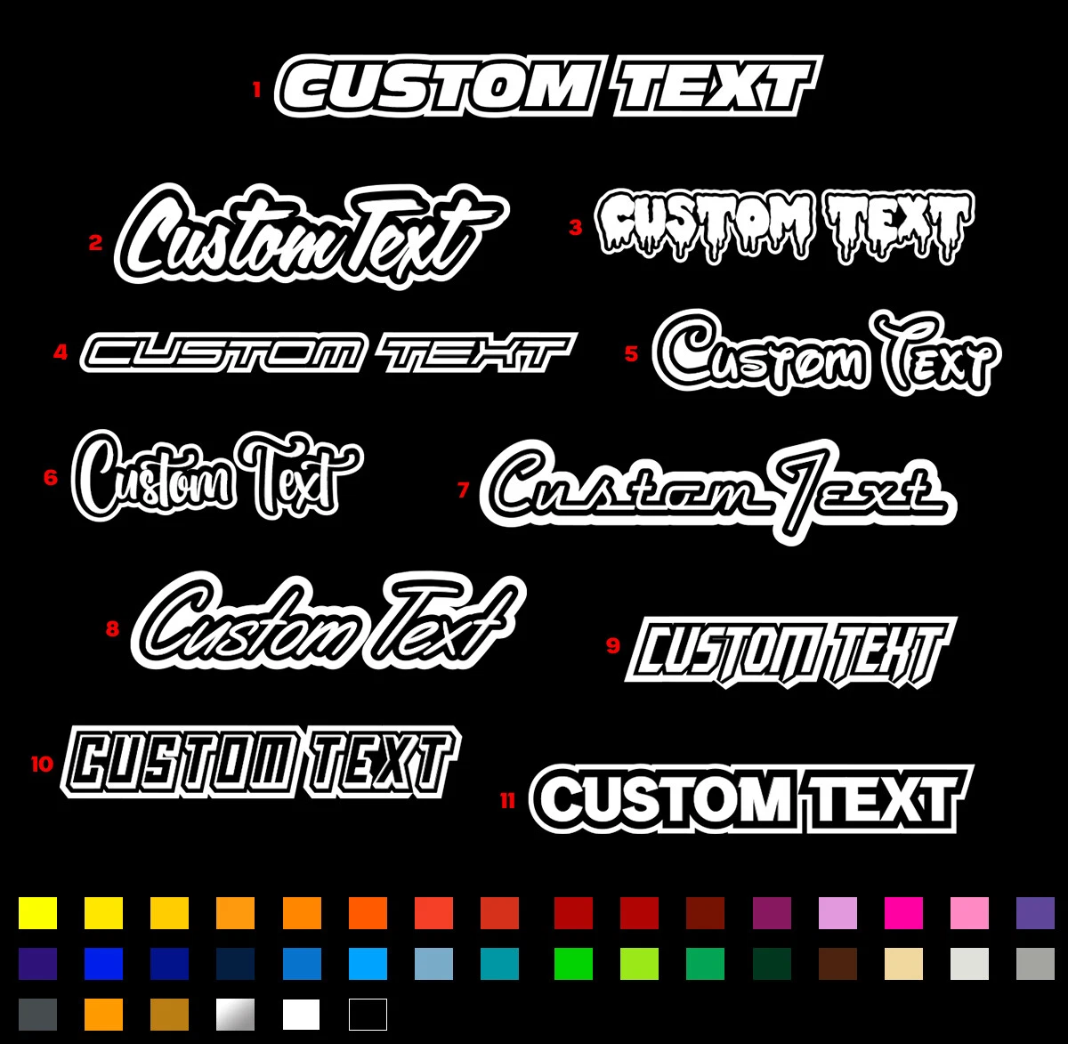 Bike Stickering Words