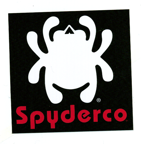 SPYDERCO KNIVES 4" STICKER DECAL WHITE & GRAY, GOLD, BLACK RED OR LIME ...