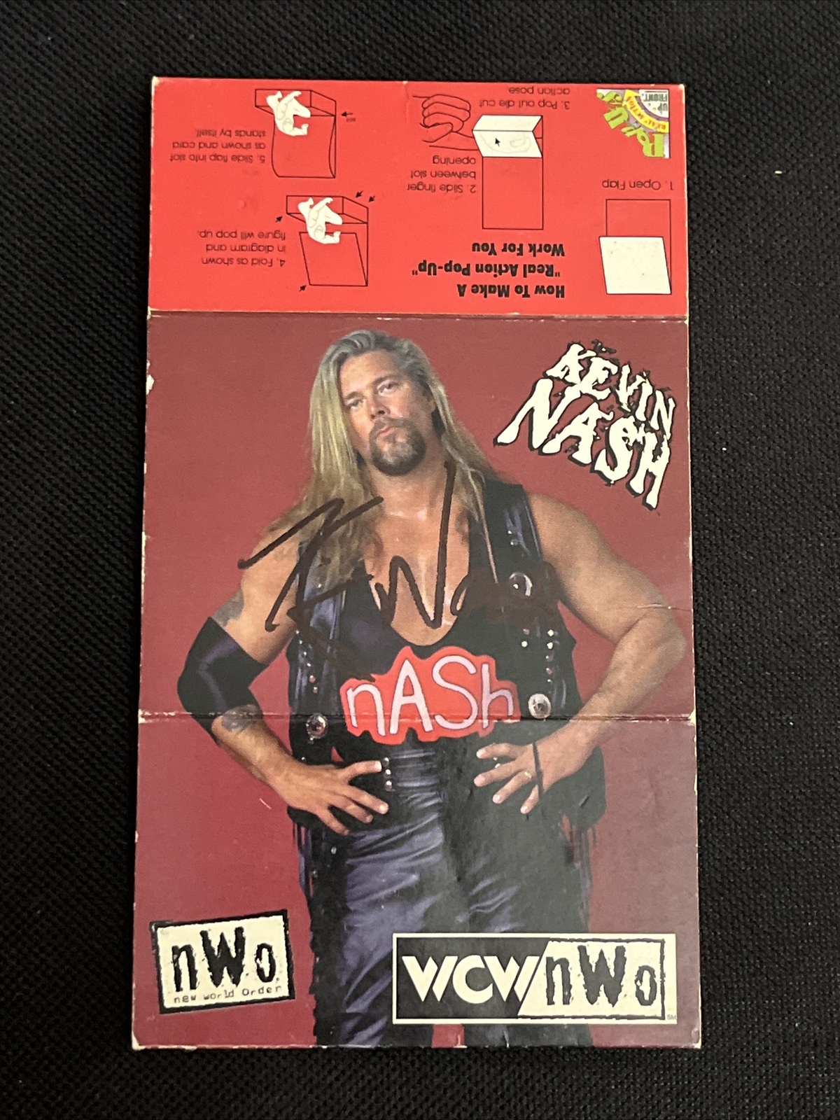 KEVIN NASH 1999 WCW/NWO WRESTLING 3-D POP-UP SIGNED AUTOGRAPHED CARD | eBay