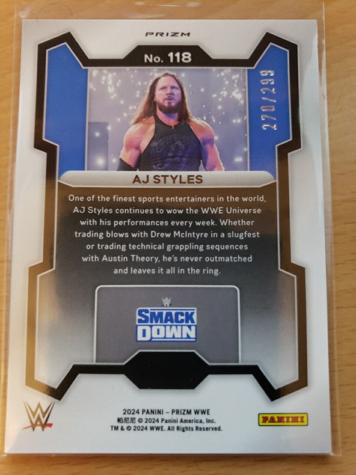2024 Panini Prizm WWE - Red Prizm /299 AJ Styles #118 | eBay