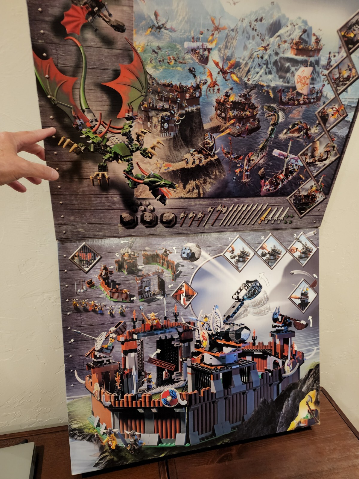 LEGO Vikings Viking Fortress against the Fafnir Dragon (7019) NEW ...