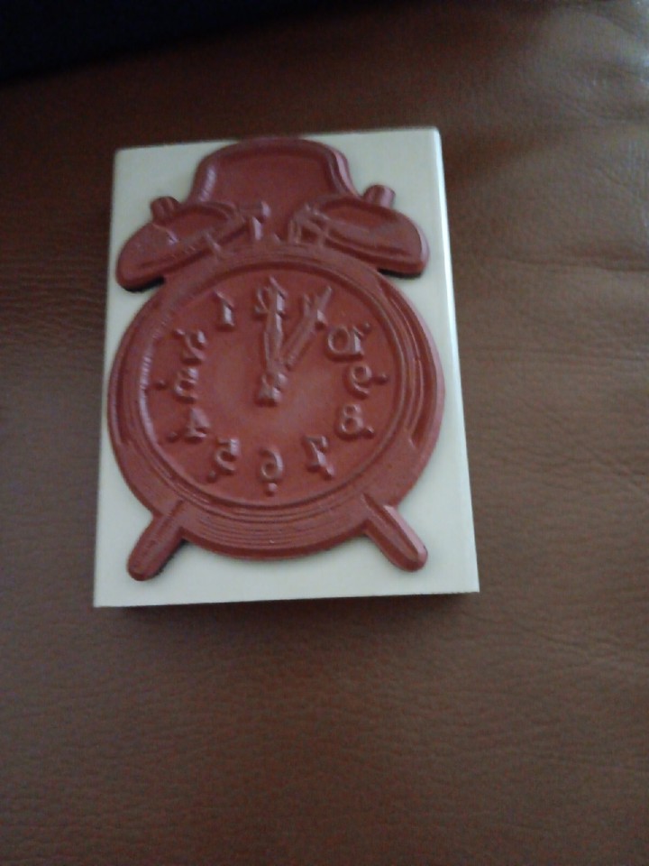 SALE WOODEN STAMPS WITH RUBBER FOR SCRAPBOOKING (S08) NEW clock 11x8 Cm ...