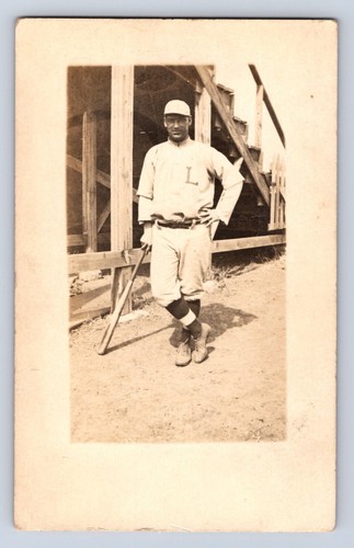 RPPC PROFESSIONAL MINOR LEAGUE BASEBALL PLAYER EARLY 1900S STANDING ...