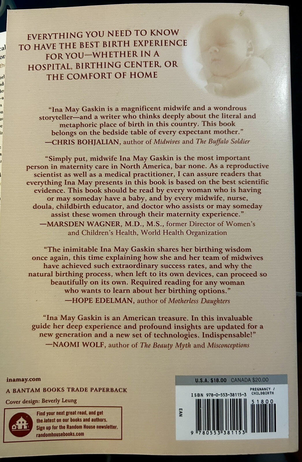 Ina May's Guide to Childbirth: Revised/Updated - Softcover - Ina May ...