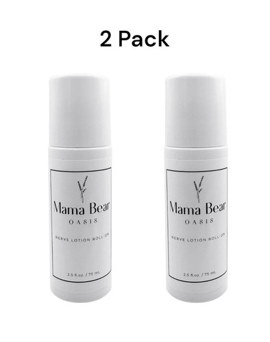 2 Pack Mama Bear Oasis Roll On Nerve Lotion Support 2.5 fl oz (75ml ...