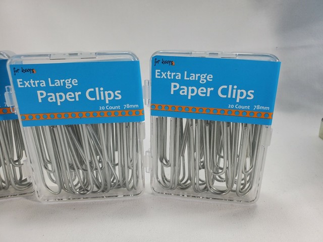 Heavy Duty Paper Clips Extra Large 3" Silver 60 Count. 3 Boxes of 20 ...