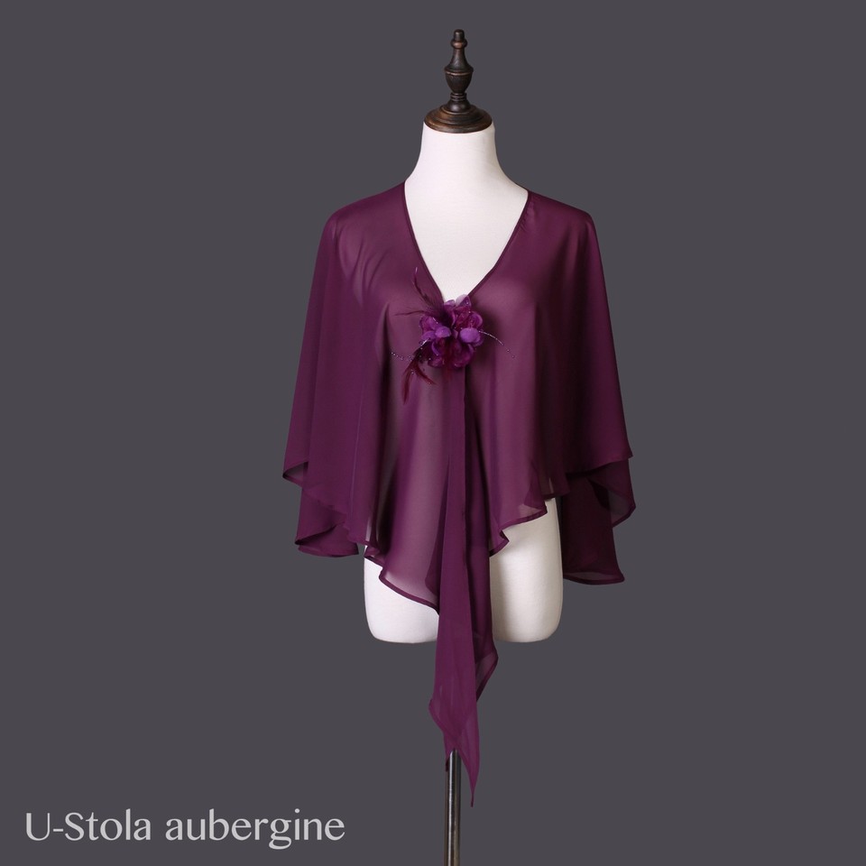 U-Form Stola Schal Tücher Stolen Hochzeit Freizeit Party chiffon Trends ...