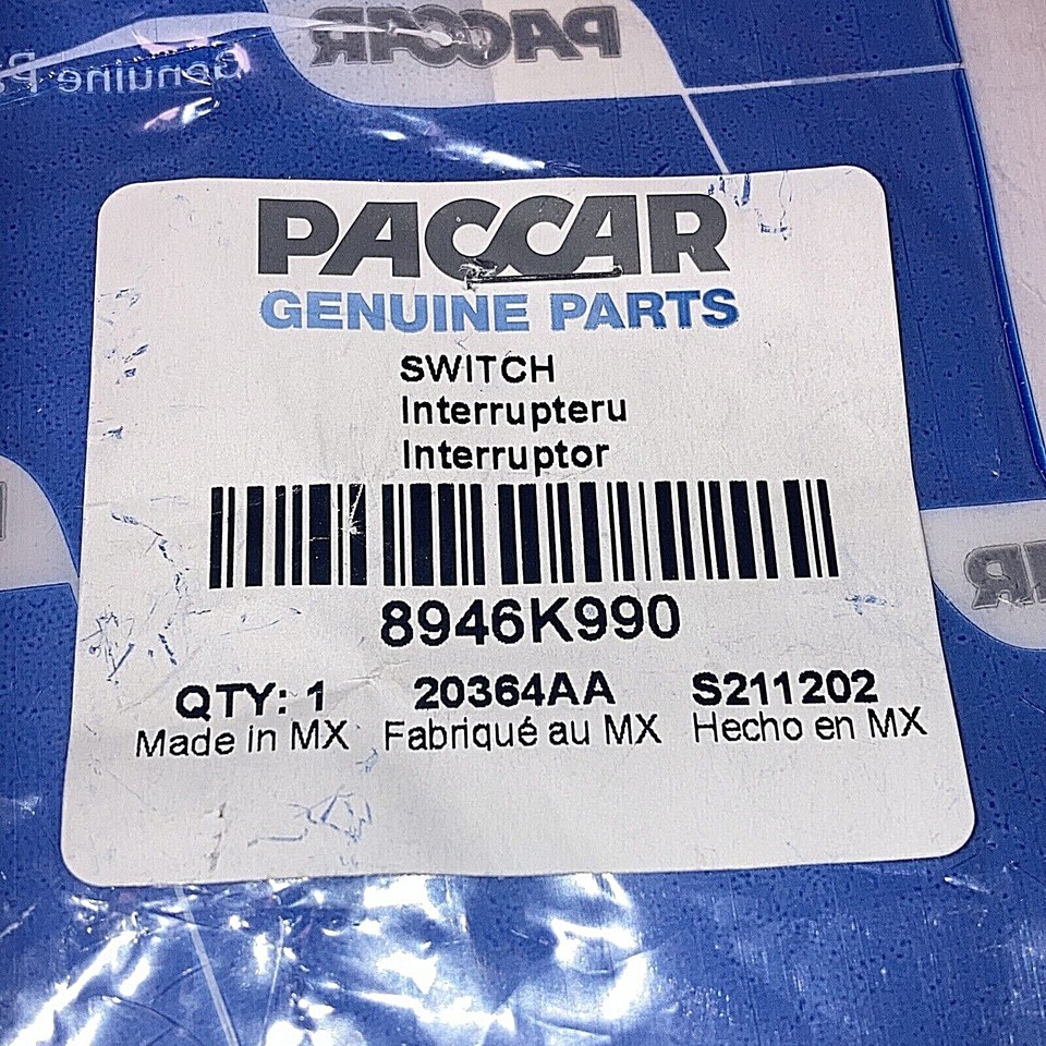 ~ NEW GENUINE OEM PACCAR KENWORTH or PETERBILT TOGGLE SWITCH ~ 8946K990 ...