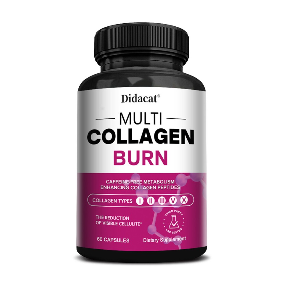 Multi Collagen Burn Capsules for Weight Loss - Hydrolyzed Collagen ...