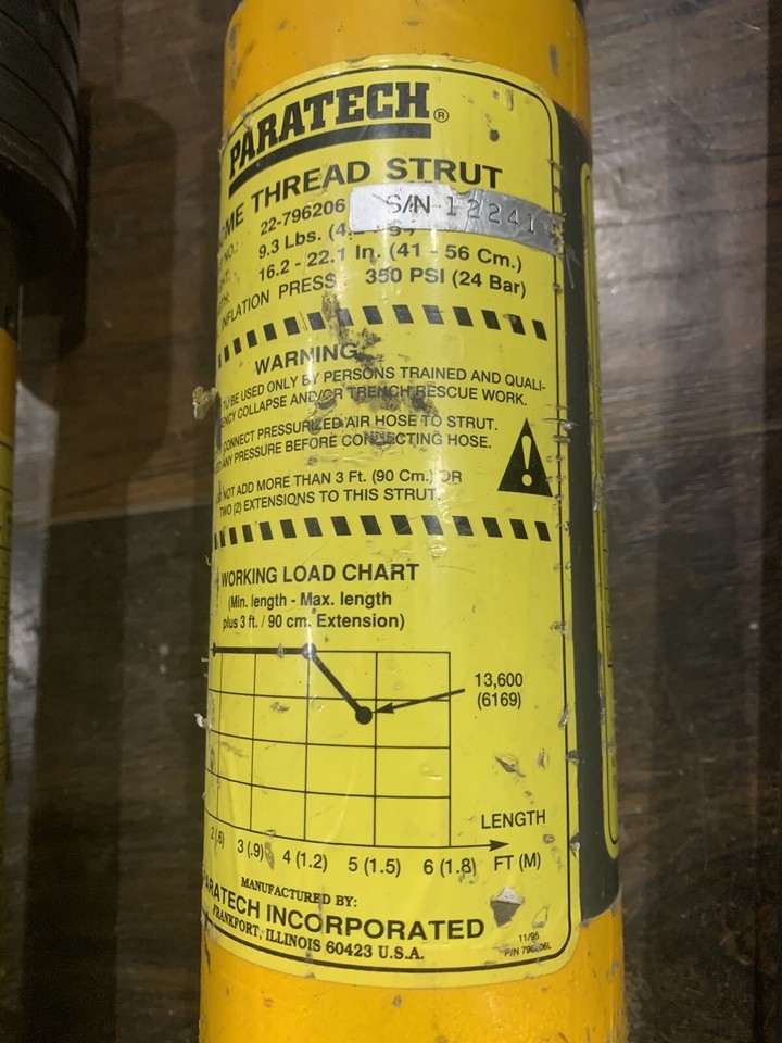 Paratech Lockstroke Struts Acme Thread Struts Shoring Rescue System Lot ...