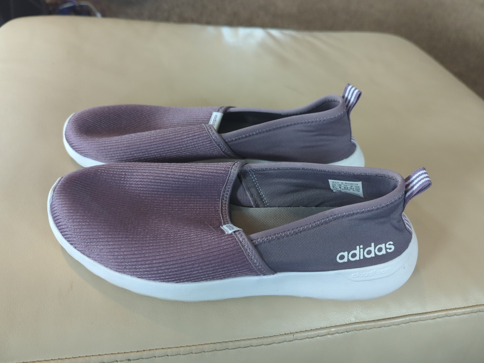 Adidas slip on woman cloud foam sneakers purple mauv… - Gem