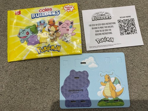 2024 Coles Pokemon Builders Figures Cards #Dragonite | eBay
