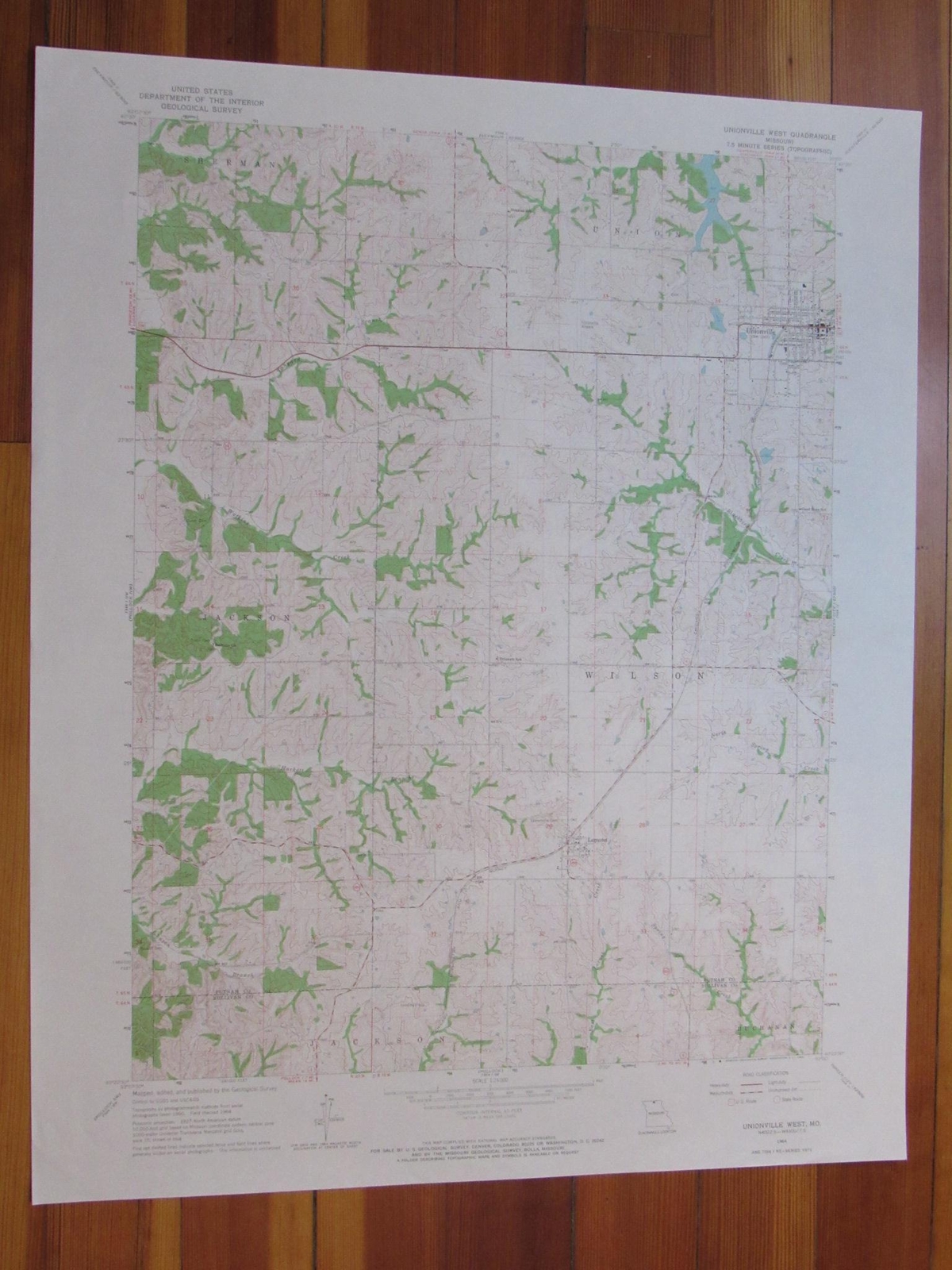 Unionville West Missouri 1965 Original Vintage USGS Topo Map | eBay