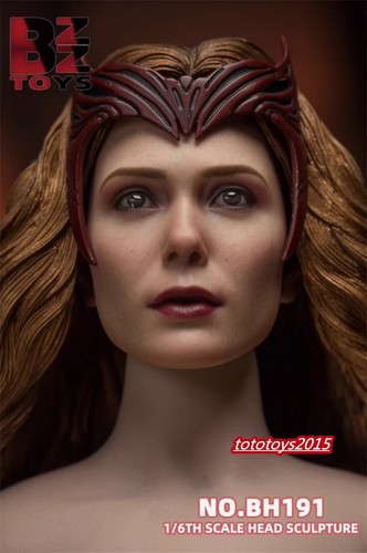 BZZ TOYS 1/6 BH191 Scarlet Witch Wanda Elizabeth Olsen Head Model For ...