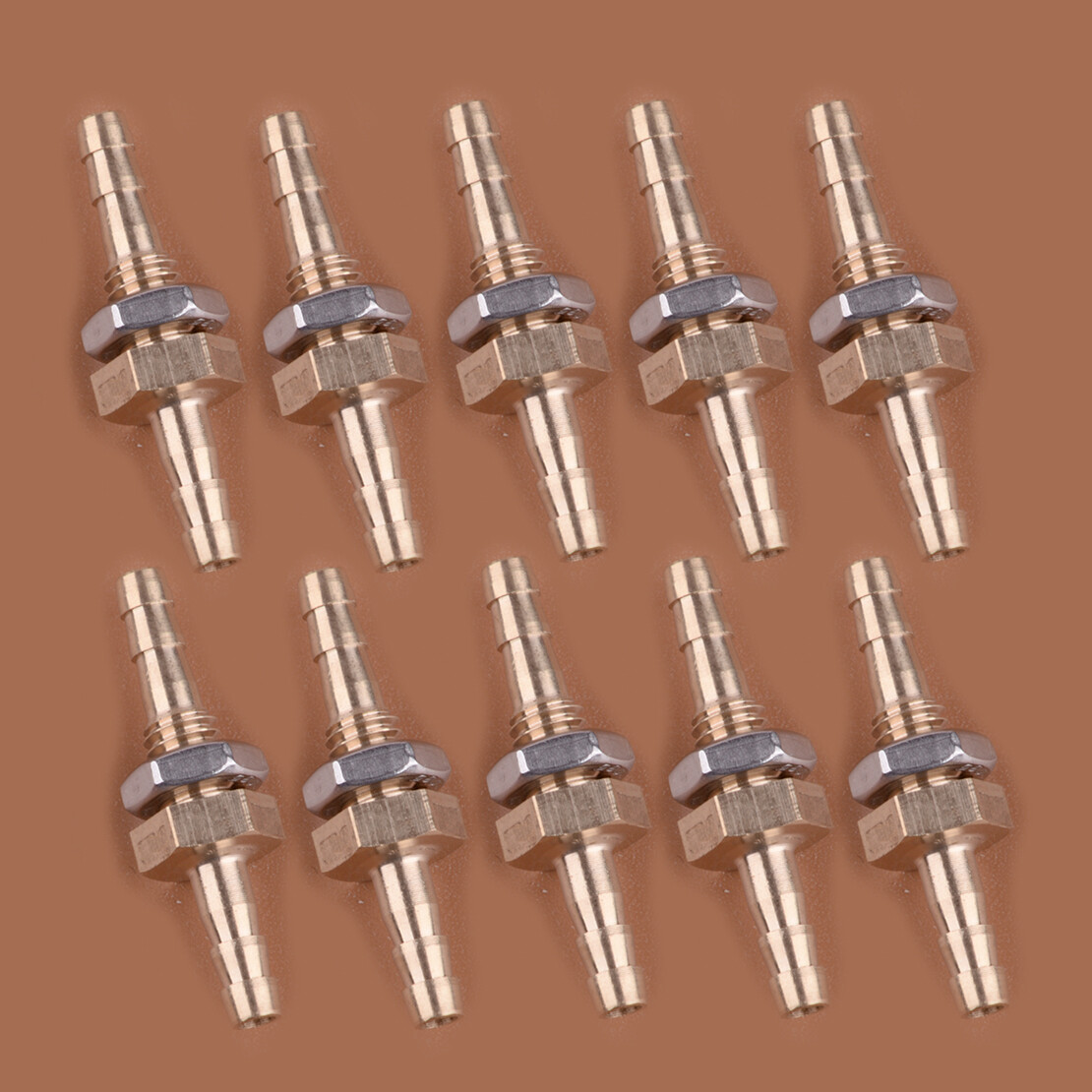 10pcs 1/4" inch 6mm Brass Bulkhead Fitting Hose Barb Connector Tube ...