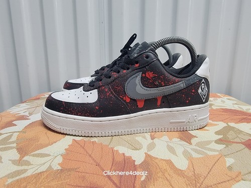 Nike Air Force 1 Custom Scream Ghostface Halloween Shoes Women’s Size 7 ...