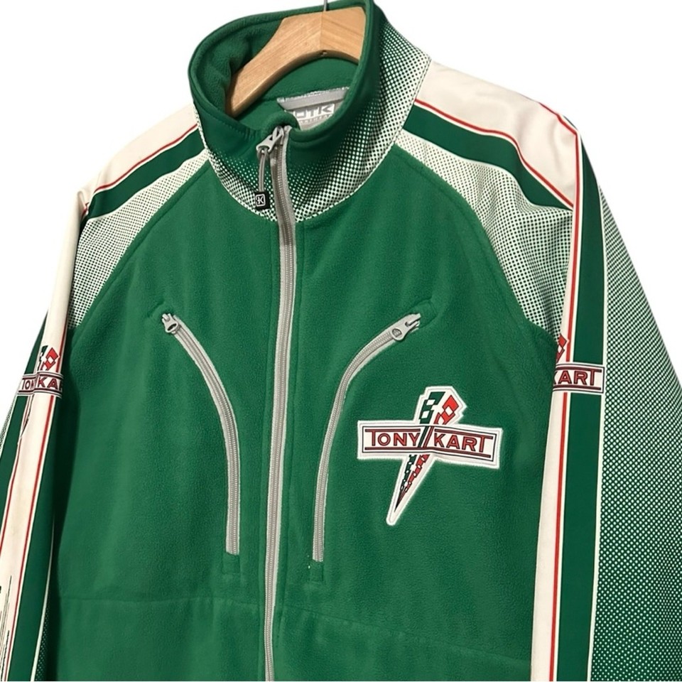 OTK Kartwear Men’s Size M Green Fleece Tony Kart Racing Team Pit Jacket ...