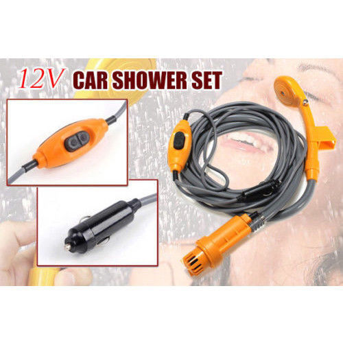 12V Portable Automobile Shower Set Water Pump Travel Camp Car Caravan ...