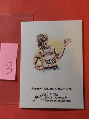 2008 Topps Allen and Ginter #283 Andrew Litz, (Air Guitar Champion ...