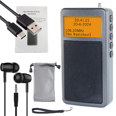 EXMAX-EX-205 Portable FM radio wireless Bluetooth headset Mini Pocket ...