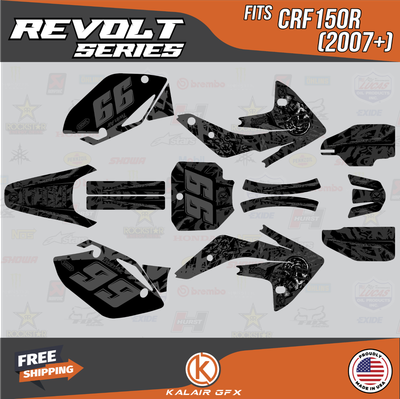 Graphics Kit for Honda CRF150R (2007-2023) CRF 150R Revolt Series ...