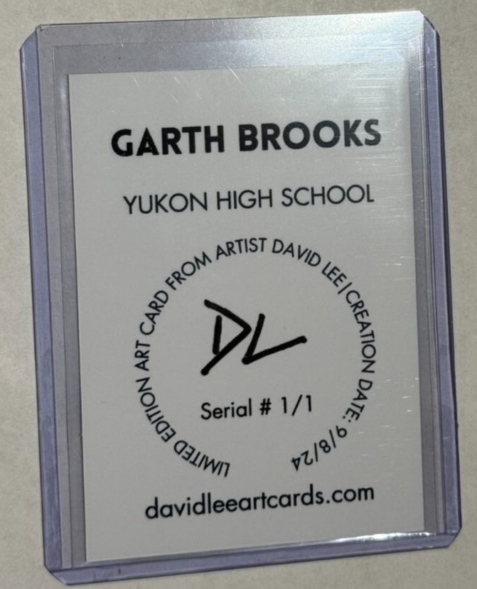 Garth Brooks Platinum Plated Artist Signed "Yukon High School" Trading ...