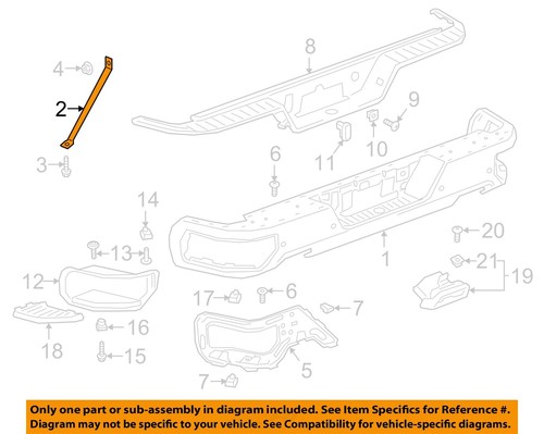 GM OEM 19-23 Sierra 1500 Rear Bumper Bumper Components-Bumper Brace ...