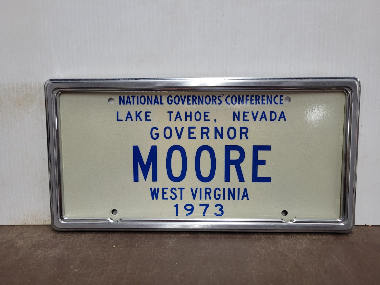 1973 Nevada GOVERNORS CONFERENCE West Virginia Gov License Plate Tag ...