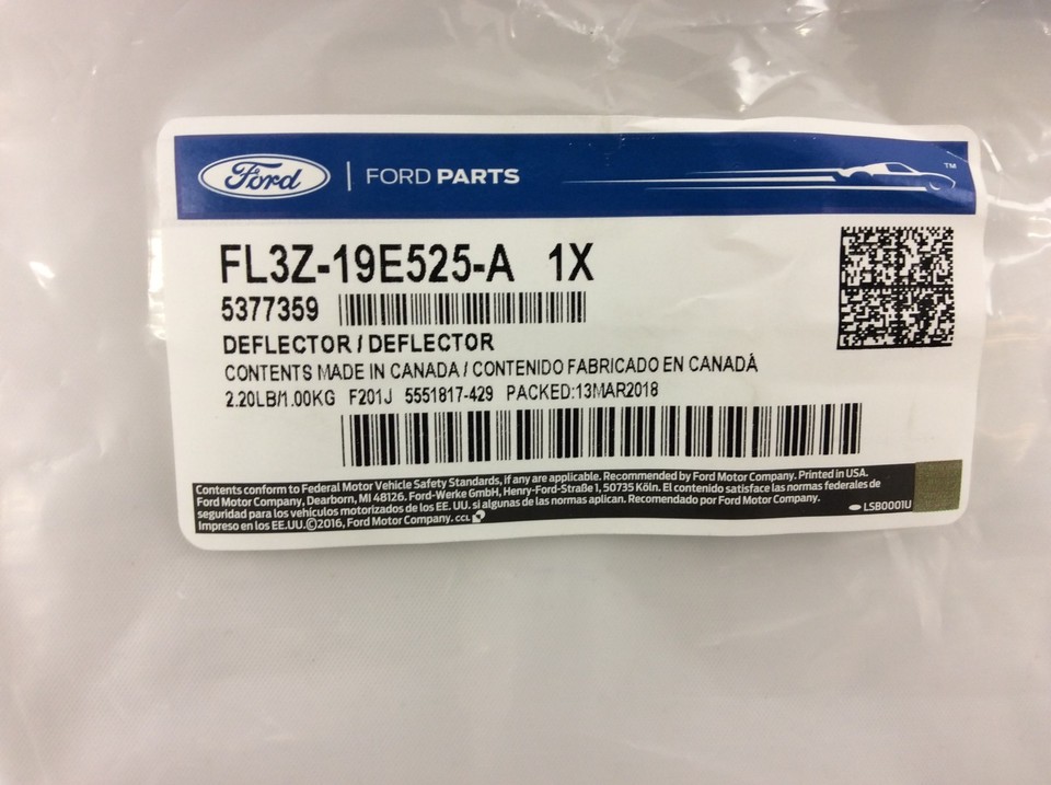 15-17 Ford F-150 Radiator Core Support Sight Shield Splash Cover Panel ...