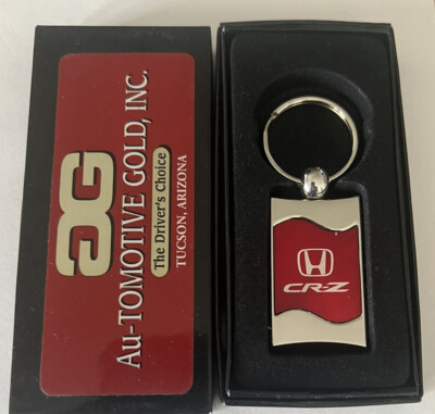 Honda CR-Z Rectangle Wave Key Fob Ring Keychain Red NEW IN BOX | eBay