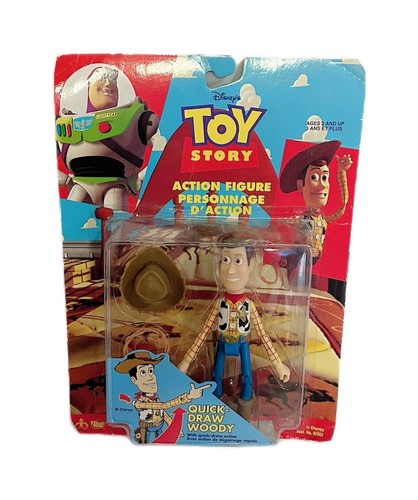 Toy Story Quick Draw Woody 💥 1995 Mattel Pixar Figure 🌵 Vintage Disney ...