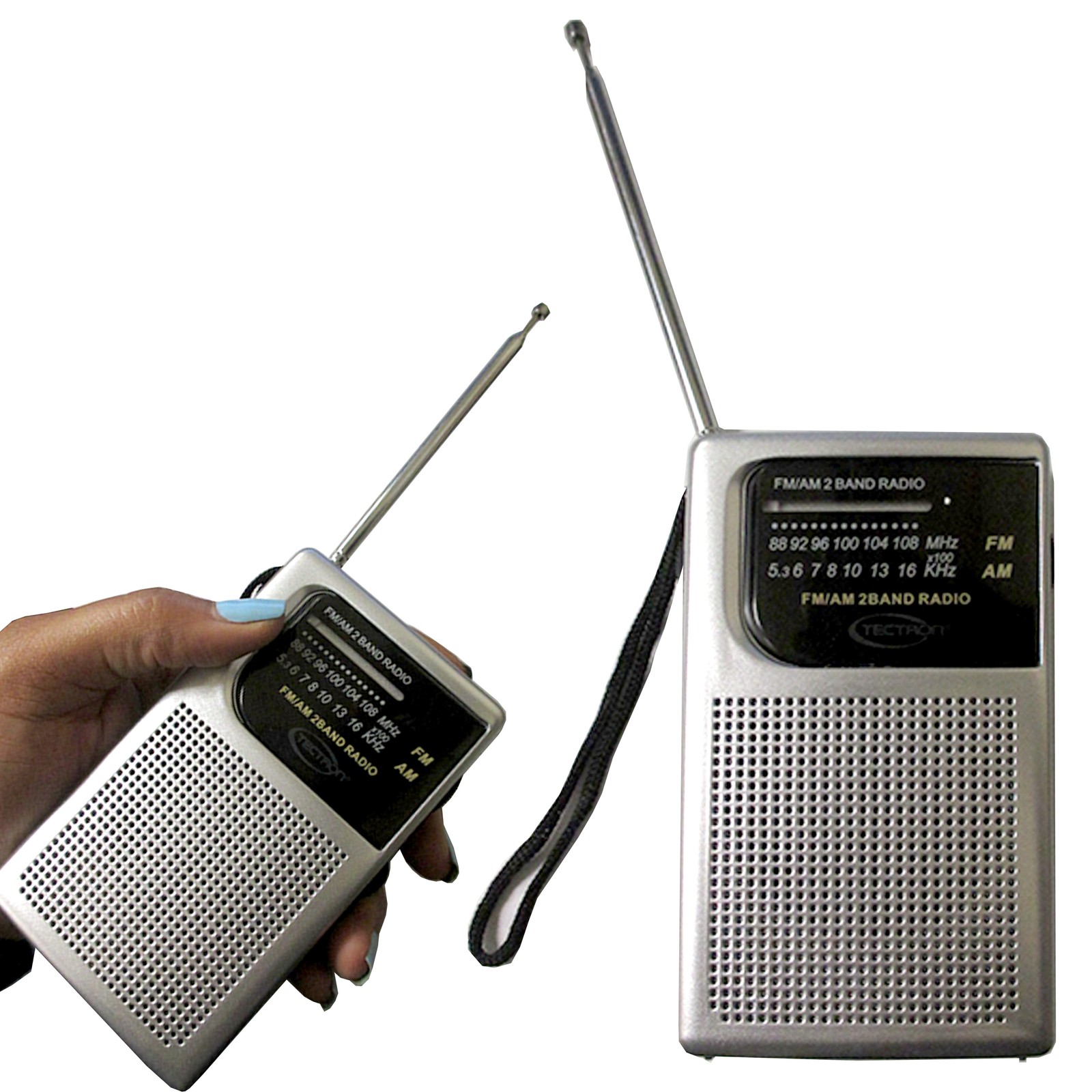 AM FM Portable Pocket Radio Battery Operated Mini Radio Antenna ...