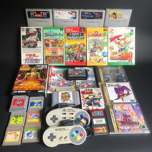 Lot 25 Jeux + 2 Manettes Super Famicom Nintendo 64 Sega Saturn Mario ...