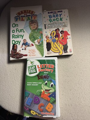 Baby Nostalgia VHS Bundle Baby Rock Kids Rock n Roll Leap Frog Rainy ...