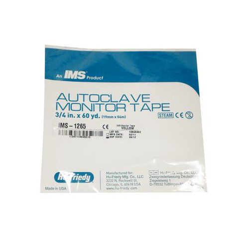 Hu-Friedy IMS-1265 IMS Autoclave Monitor Tape Yellow Color Coded 60 ...
