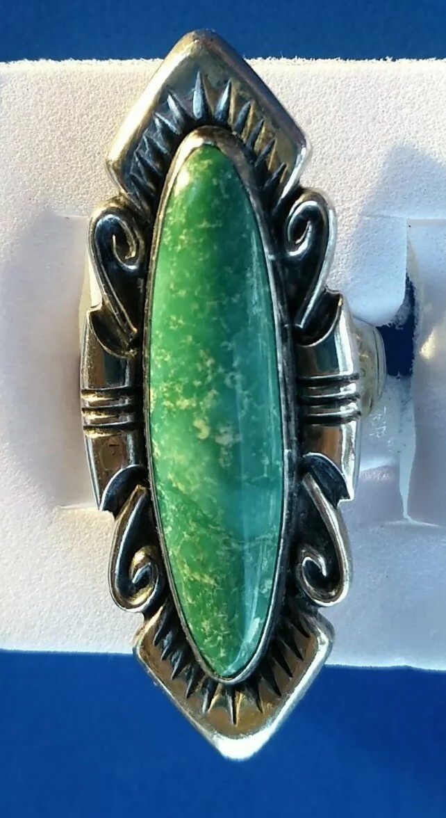 BIG VINTAGE Sterling Silver Bell Trading Post Signed … - Gem