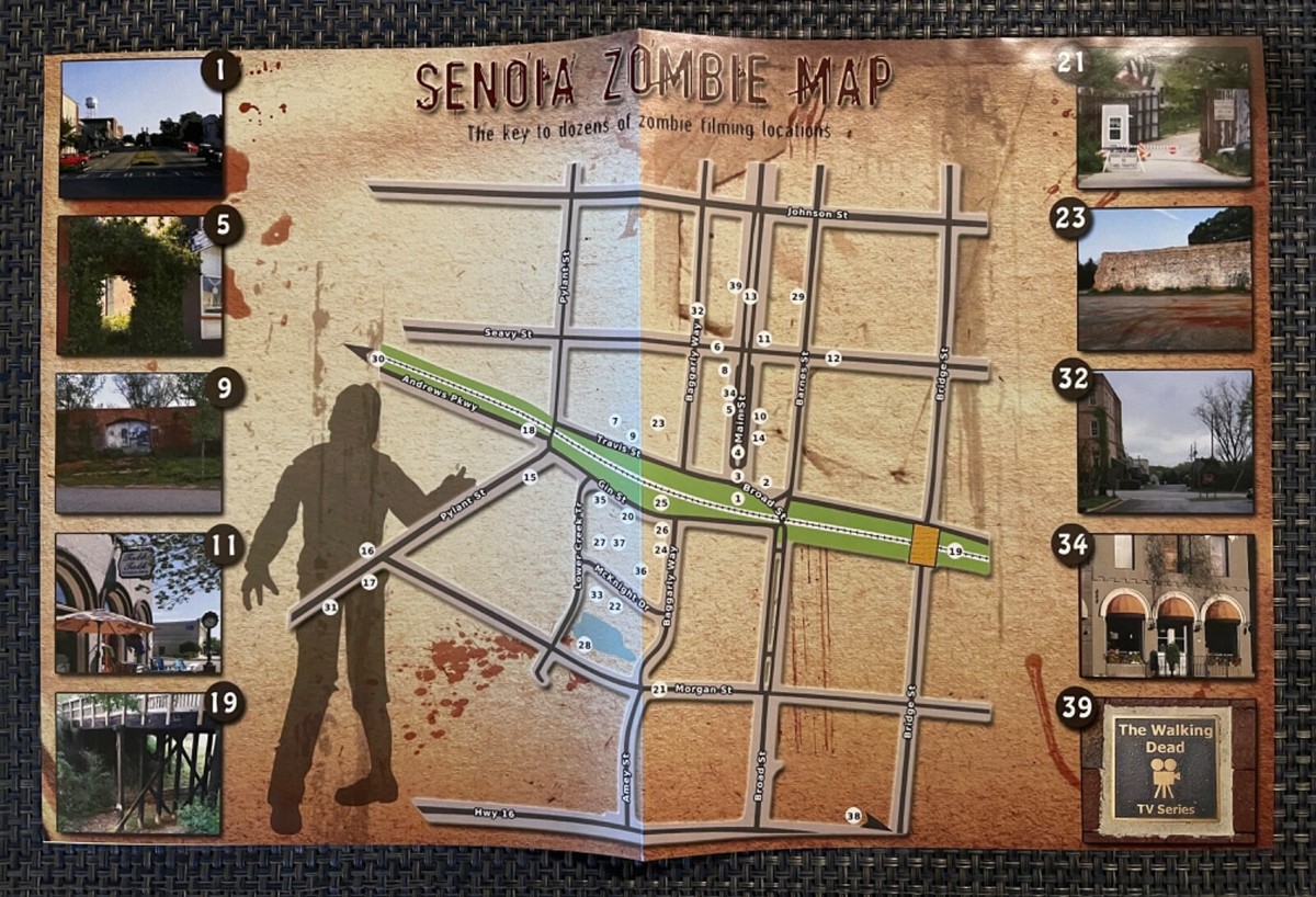 Mapa De Senoia, Georgia, De Walking Dead Gran Recorrido Zombi De