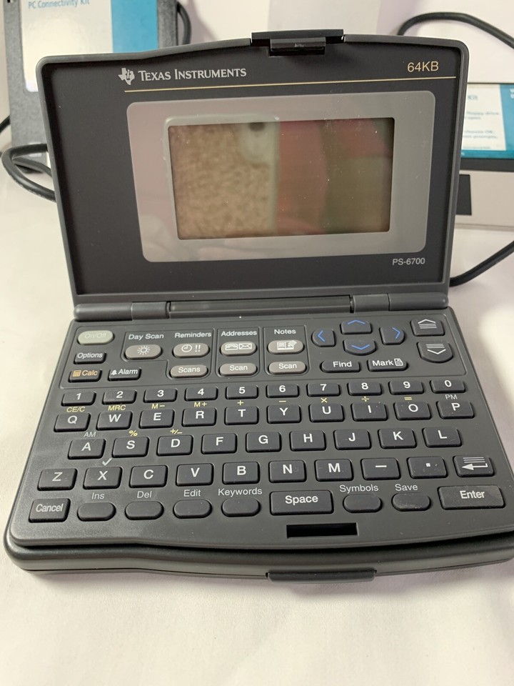 Texas Instruments PS-6700 Vintage 64kb Databank Organiser Calculator ...